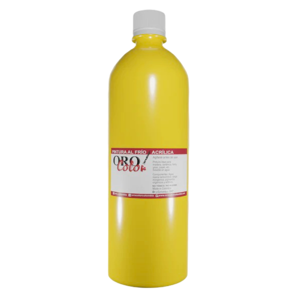 PINTURA AL FRIO AMARILLO PRIMARIO 1L | Mundo Escolar